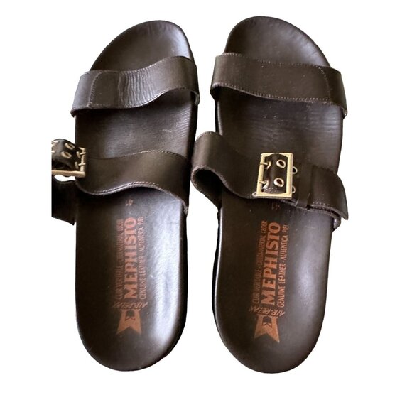 Mephisto | Shoes | Mephisto Leather Slide On Sandal Air Relax Black On ...